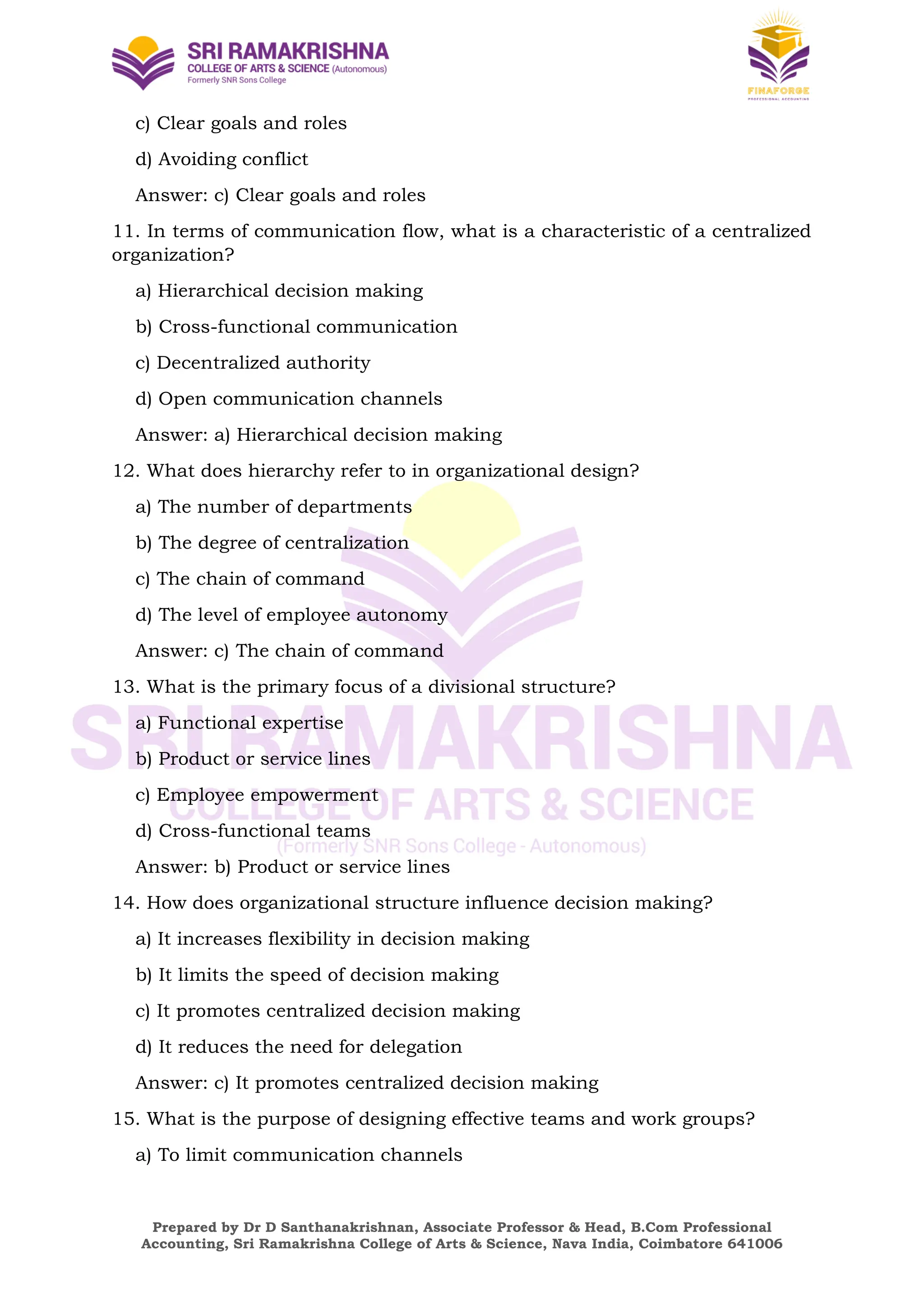 Management Concepts Multiple Choice Questions (MCQ) | PDF