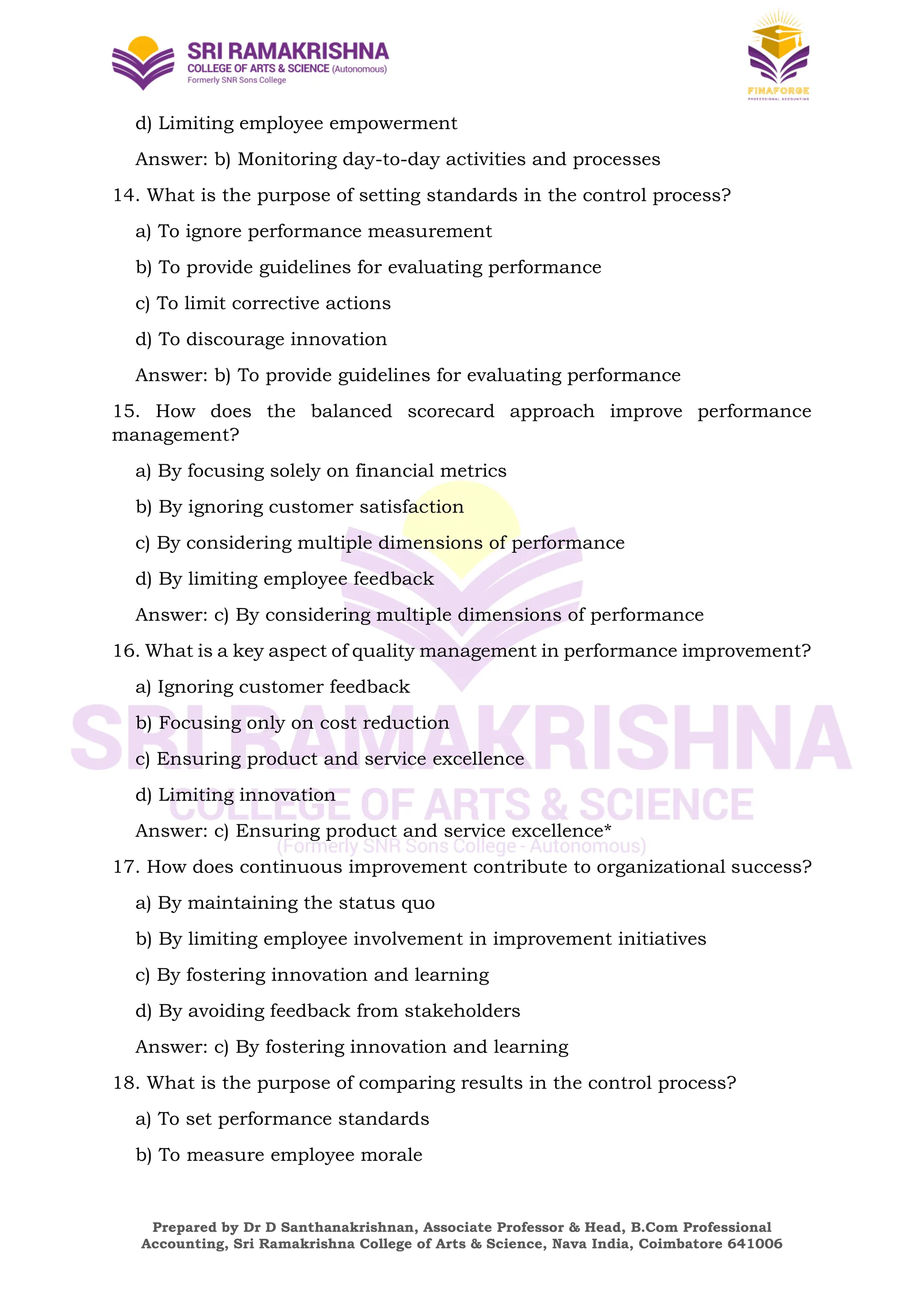 Management Concepts Multiple Choice Questions (MCQ) | PDF
