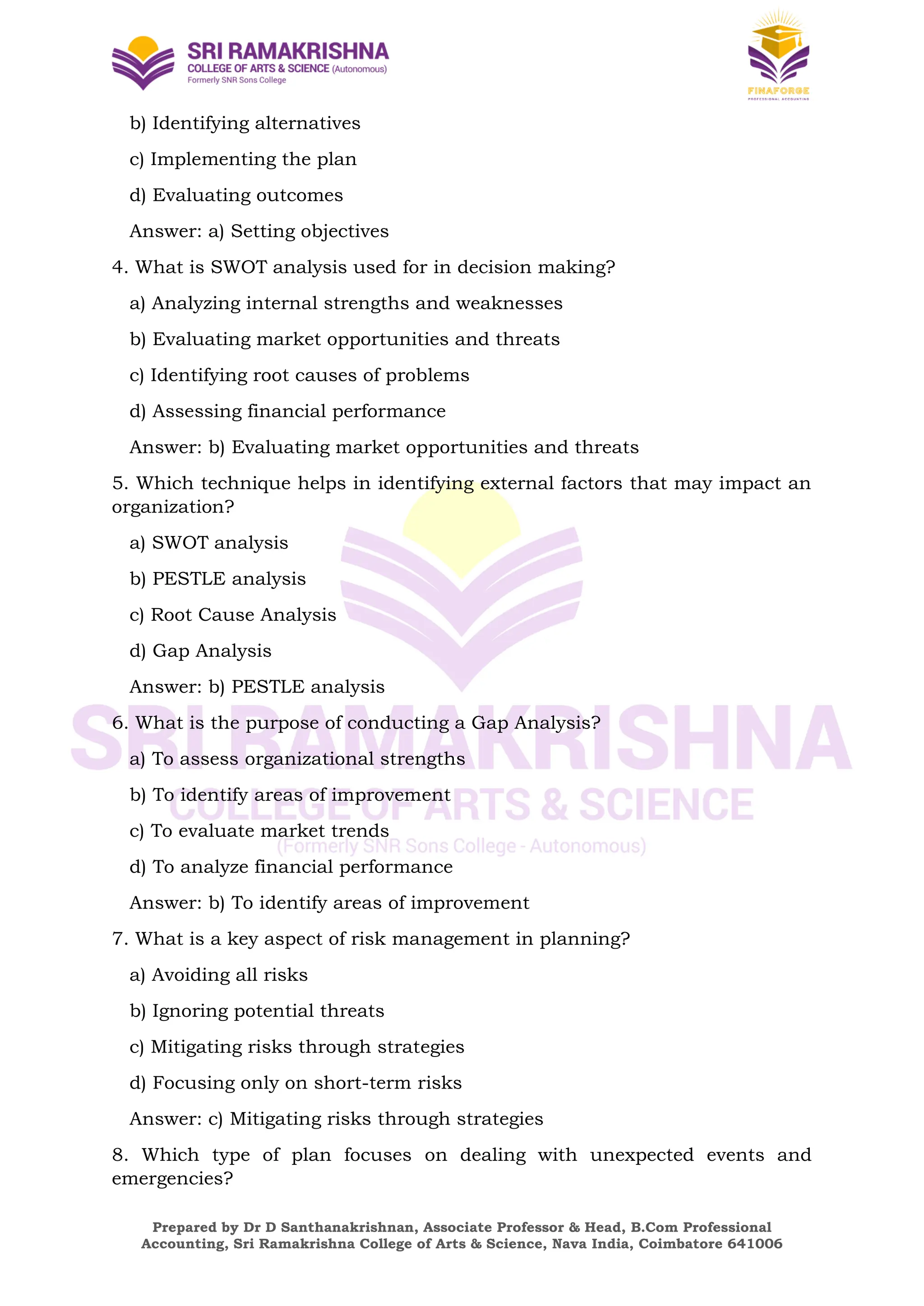 Management Concepts Multiple Choice Questions (MCQ) | PDF