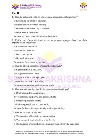 Management Concepts Multiple Choice Questions (MCQ) | PDF
