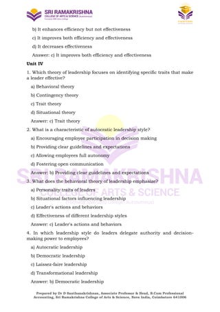 Management Concepts Multiple Choice Questions (MCQ) | PDF