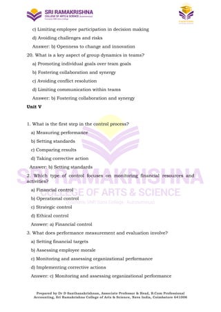 Management Concepts Multiple Choice Questions (MCQ) | PDF