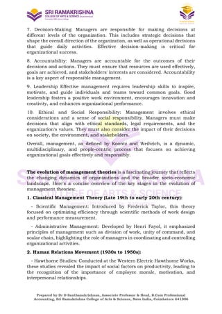 Management Concepts Study Material - Unit I to Unit III | PDF
