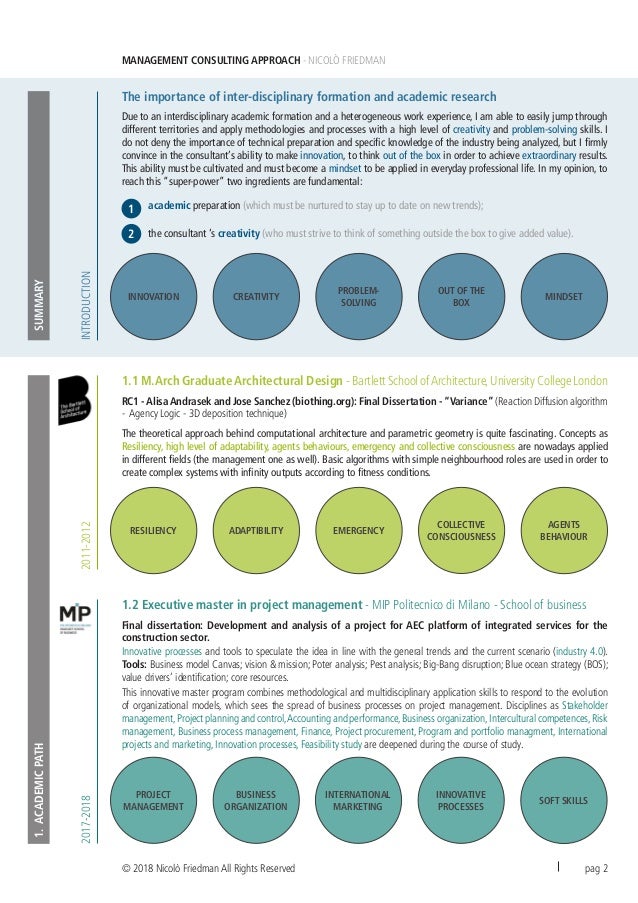 Management consulting approach