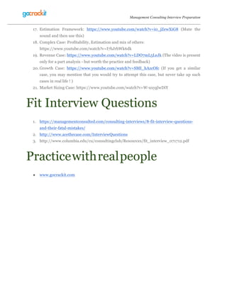 Management consulting interview preparation | PDF