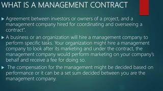 Management contract.. | PPTX