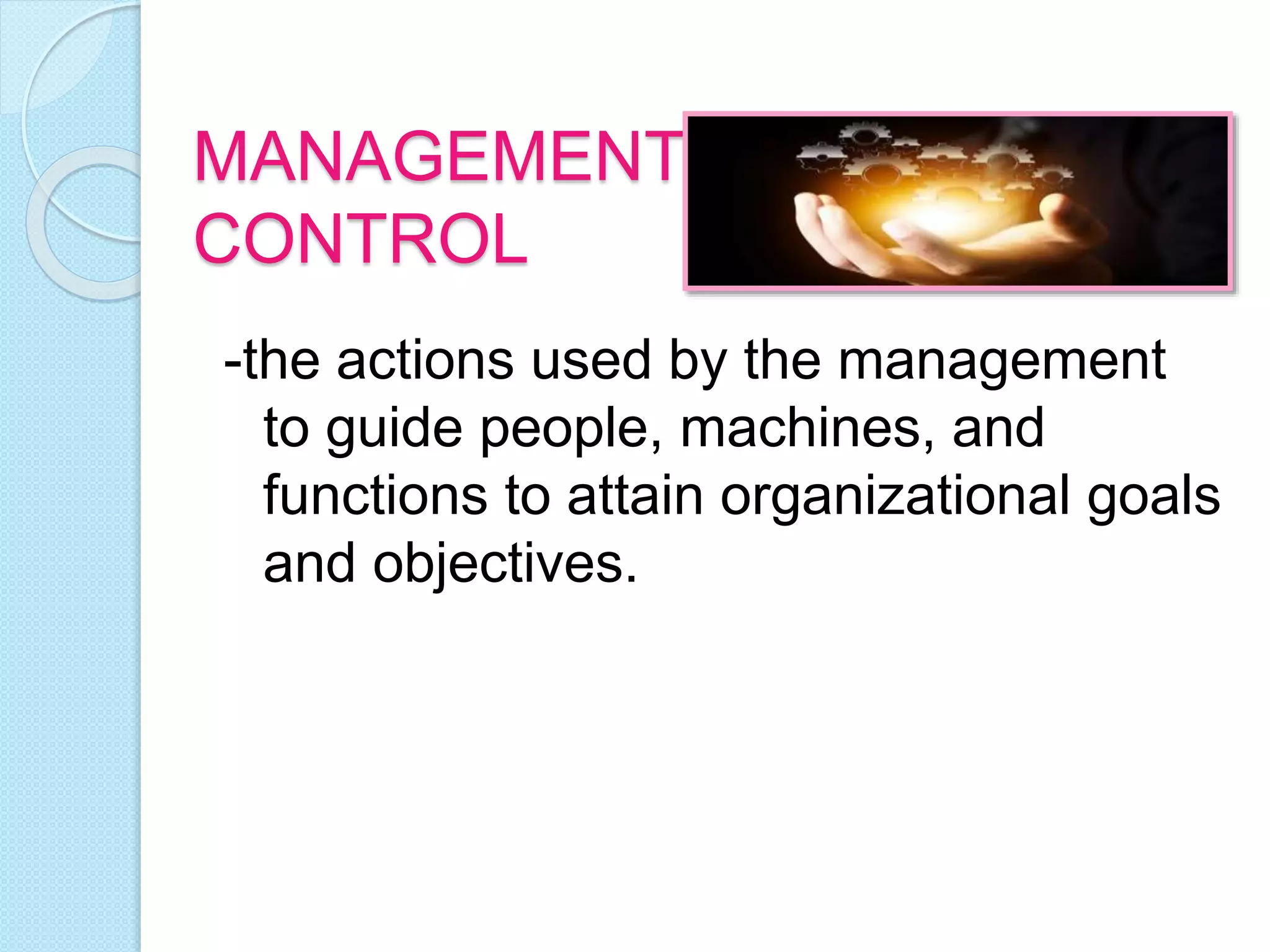Management Control in Organization | PPT