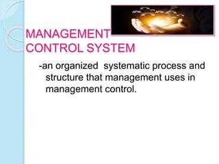 Management Control in Organization | PPT