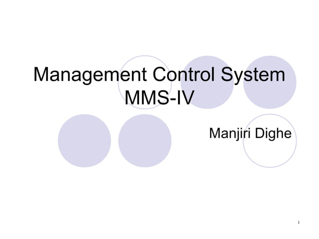 Management control system | PPT