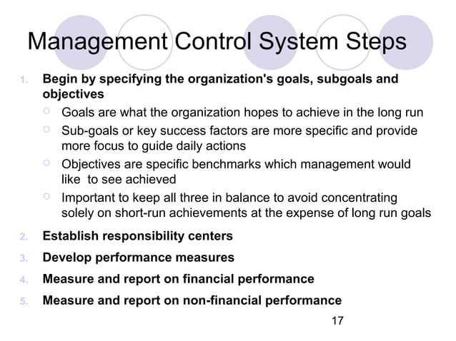 Management control system | PPT