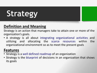 Management control system (goals vs strategies) | PPTX