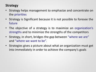 Management control system (goals vs strategies) | PPTX