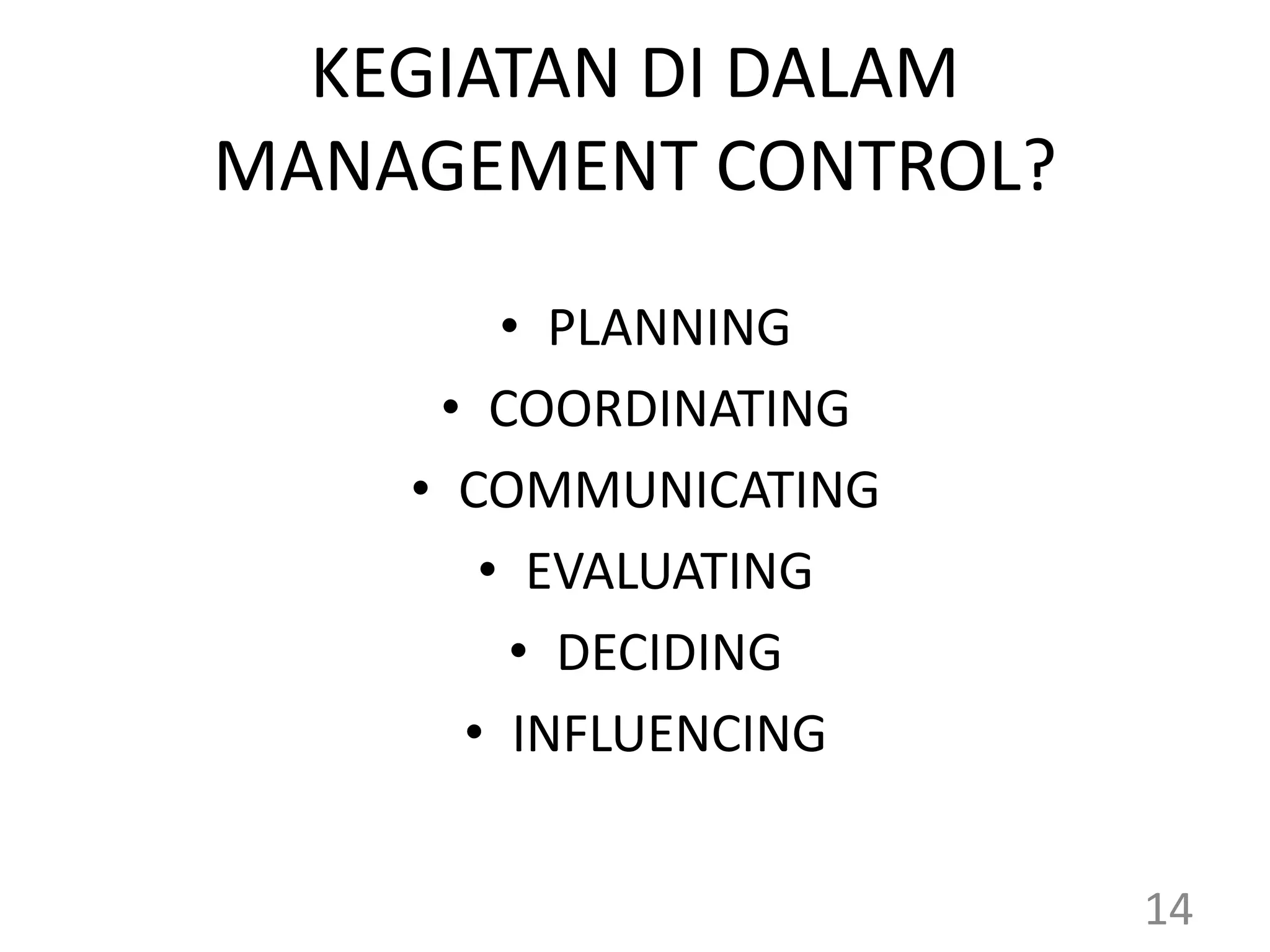 The Nature of Management Control Systems | PDF