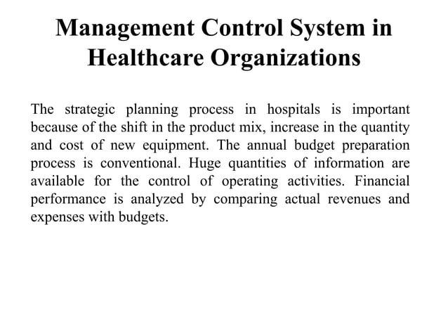 Management control system in service and multinational organization | PPTX