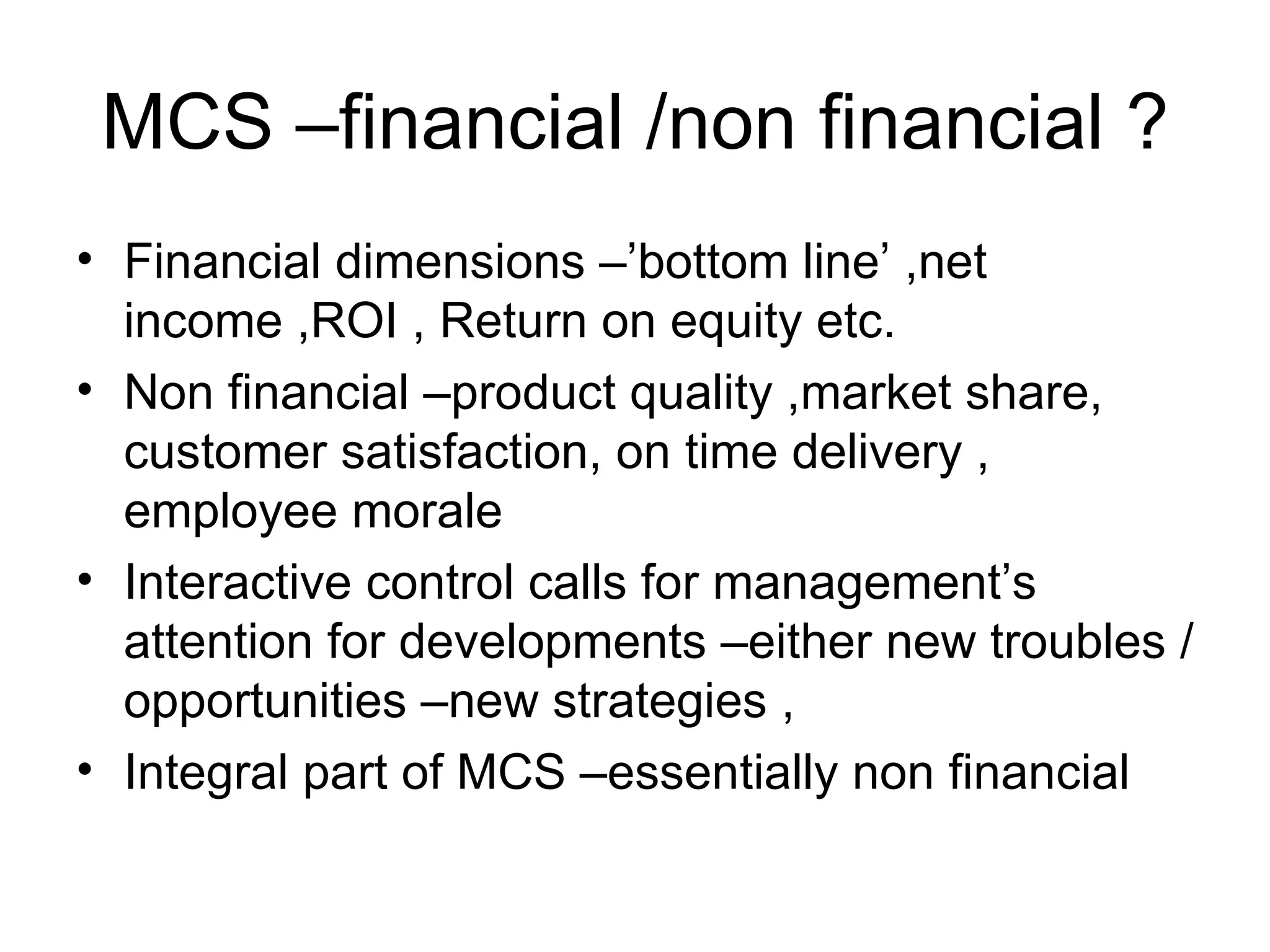 Management control systems | PPT