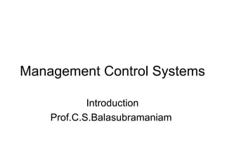 Management control systems | PPT