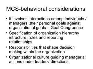 Management control systems | PPT