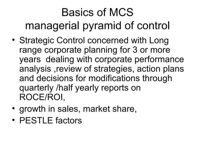 Management control systems | PPT