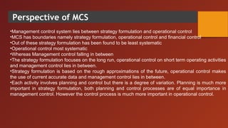 Management control systems1 (mcs) | PPT