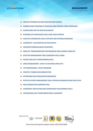 Management course; comfori | PDF | Business | Business and Finance