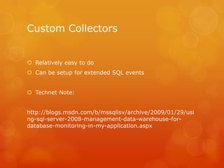 Management data warehouse | PPTX | Databases | Computer Software and Applications
