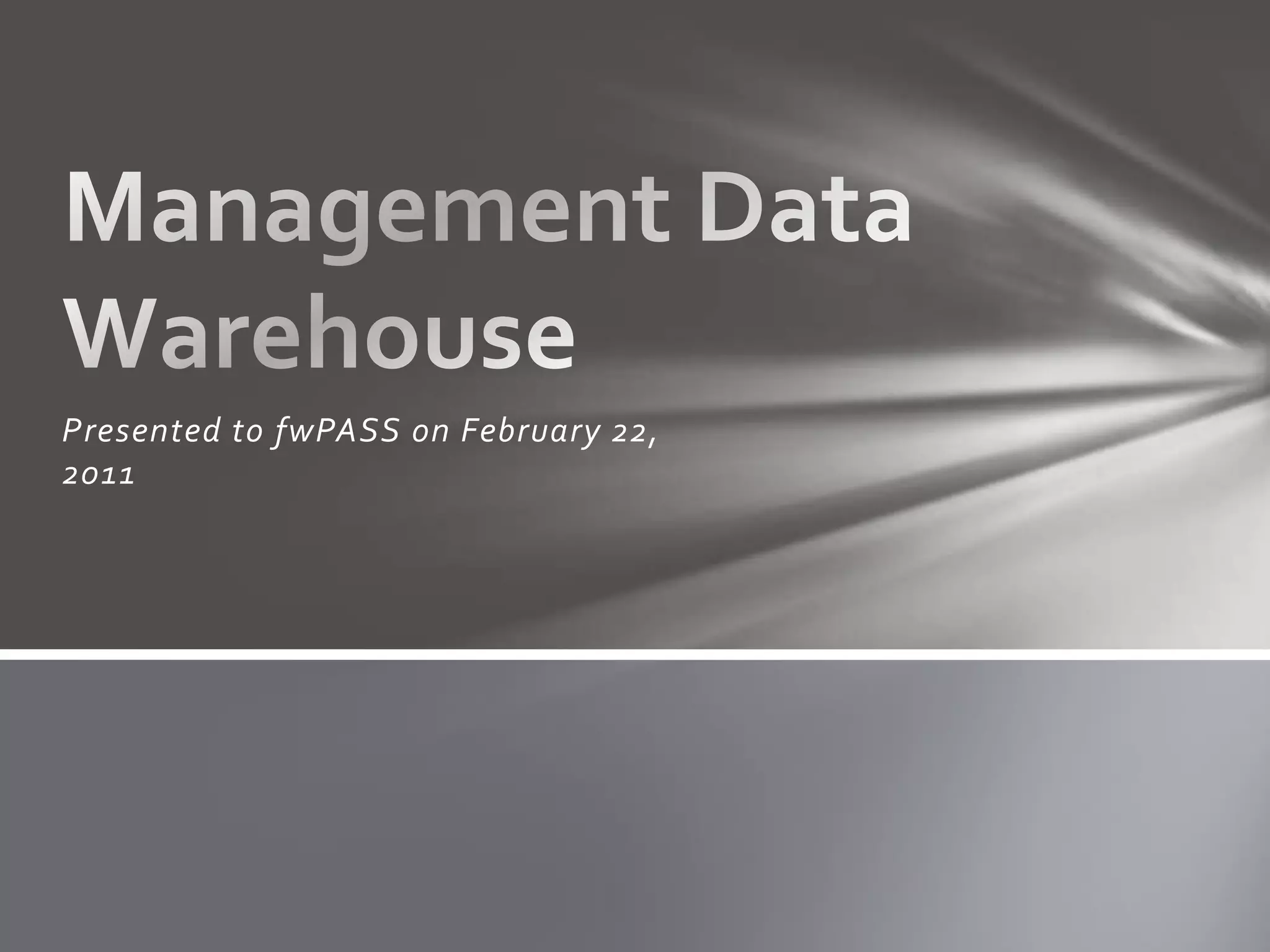 Introduction to SQL Server 2008 Management Data Warehouse (MDW) | PPTX | Databases | Computer ...