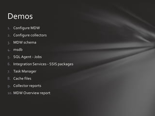 Introduction to SQL Server 2008 Management Data Warehouse (MDW) | PPTX ...