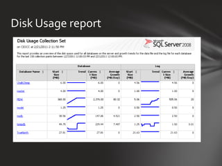 Introduction to SQL Server 2008 Management Data Warehouse (MDW) | PPTX | Databases | Computer ...