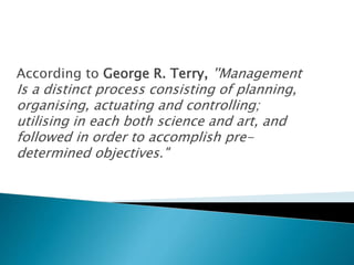 Management definitions by great management scholars | PPT