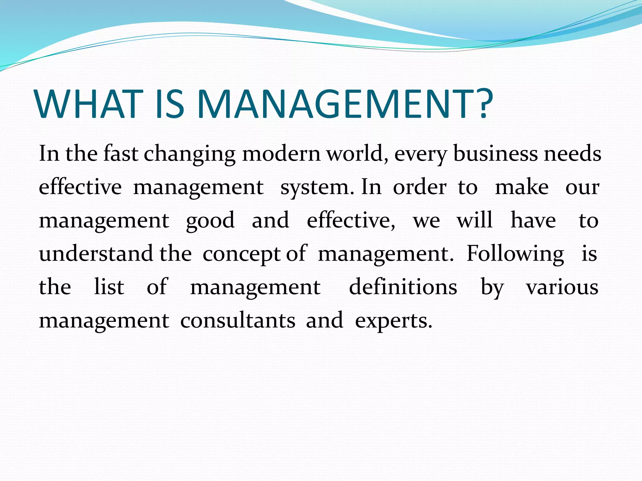 What is Management? | PPTX