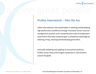 5 Critical Management Derailers | PPT