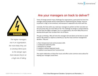 5 Critical Management Derailers | PPT