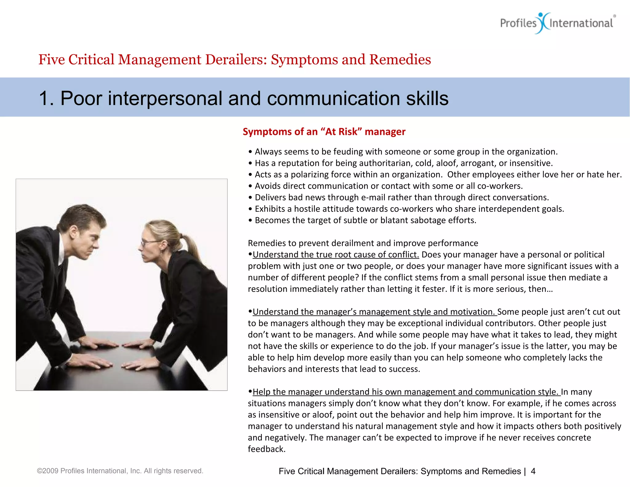 Management Derailers Presentation | PPT