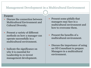 Management Development In A Multicultural Environment | PPTX