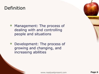 Management Development (Modern) PowerPoint Content | PPT