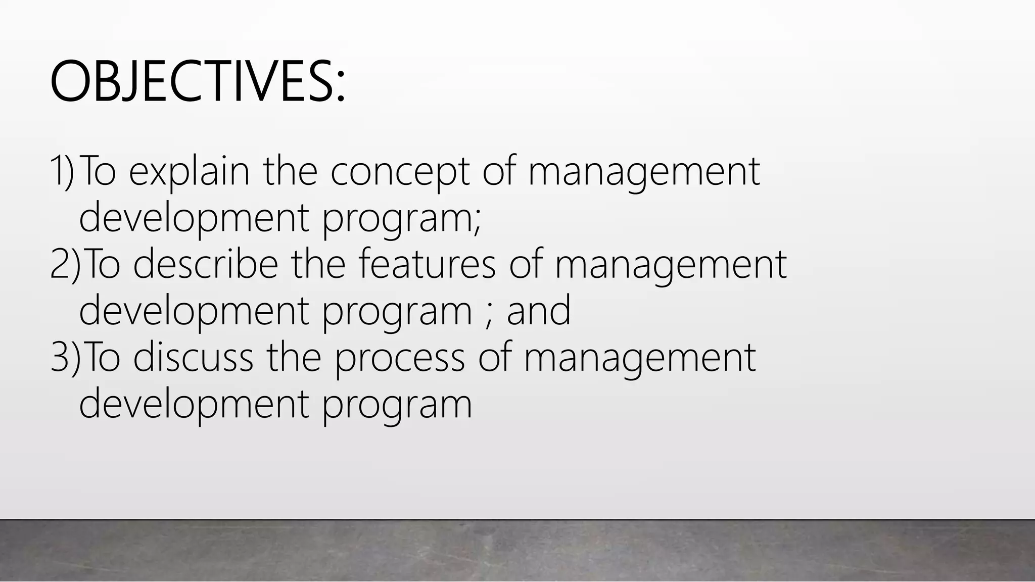 Management Development Program | PPTX