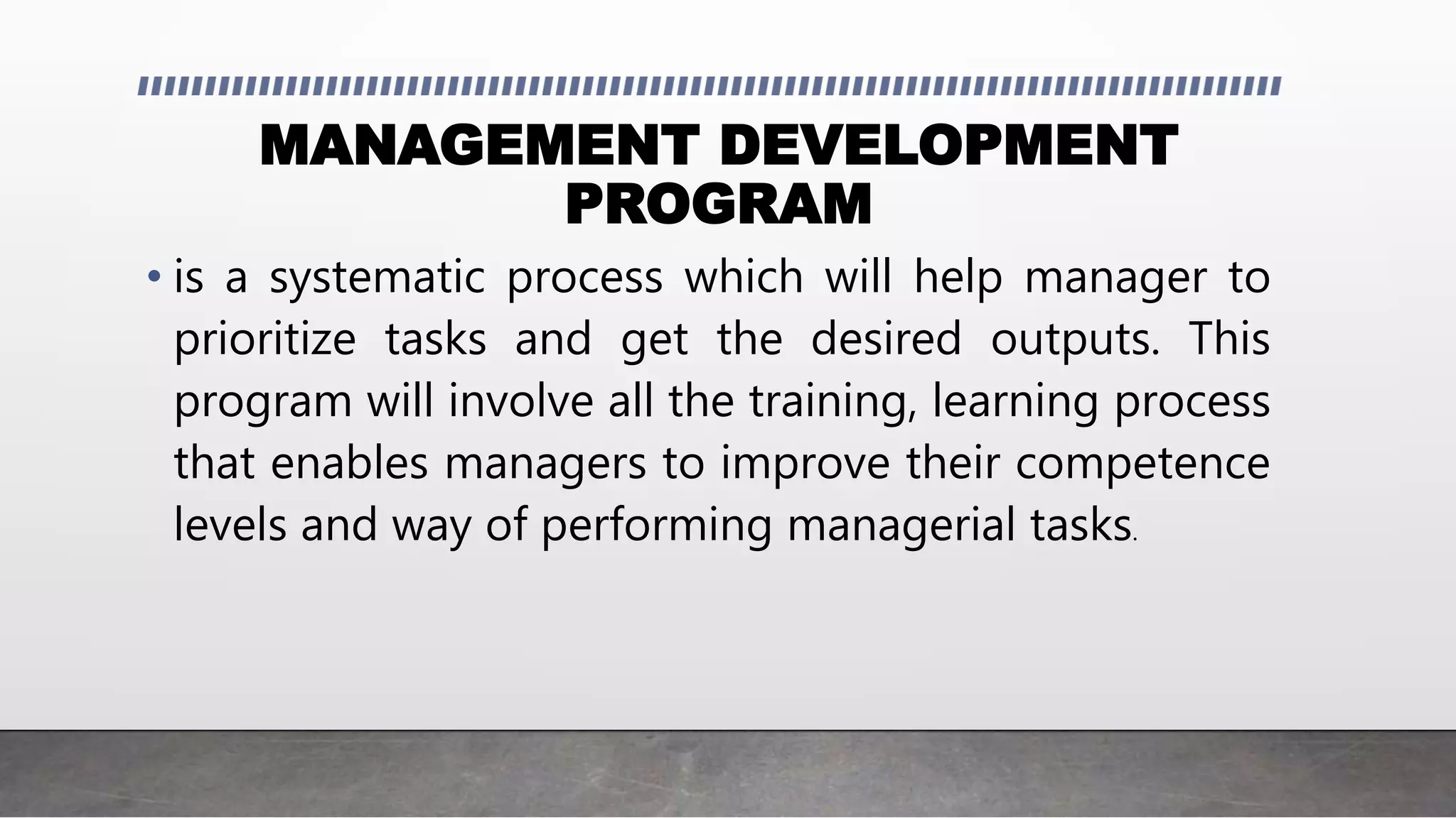 Management Development Program | PPTX