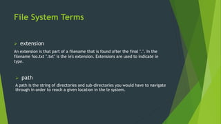 Management file and directory in linux | PPT