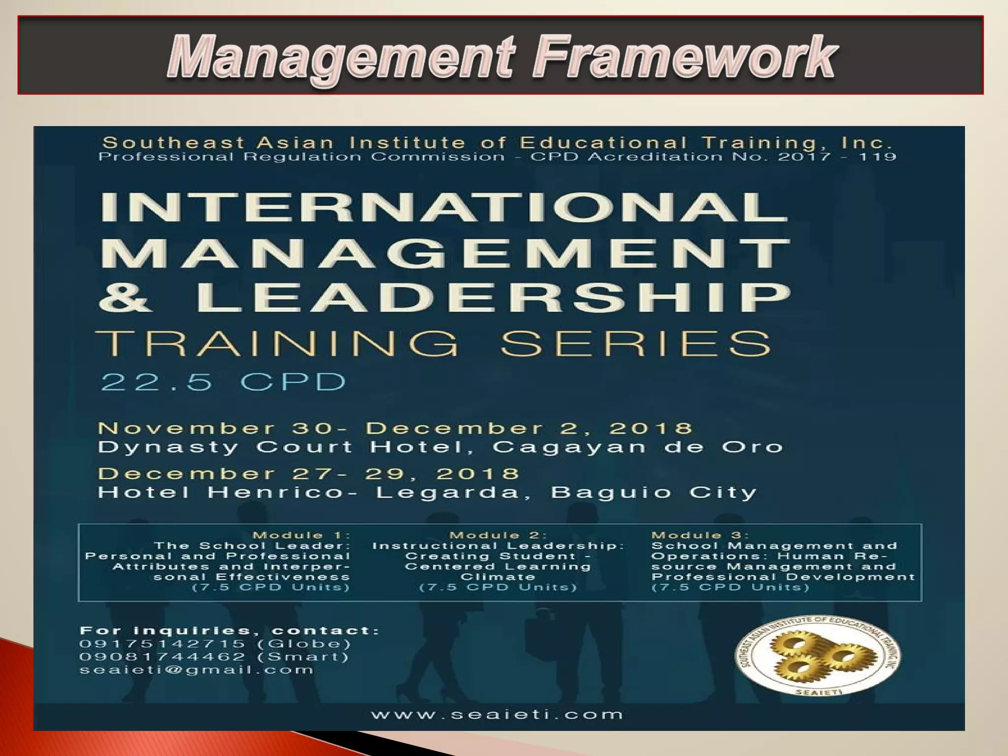 Management Framework Polc Ppt