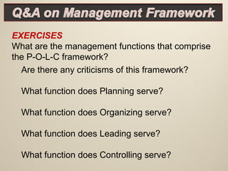 Management Framework POLC | PPT