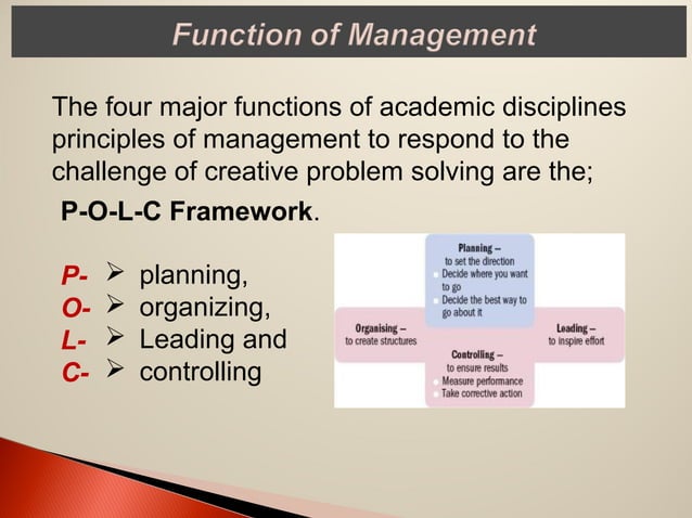 Management Framework POLC | PPT