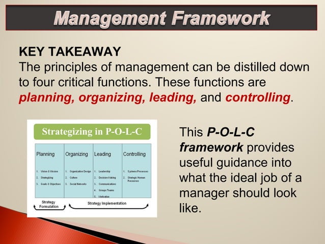Management Framework Polc