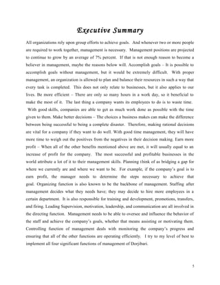 Management function of dorjibari | DOC