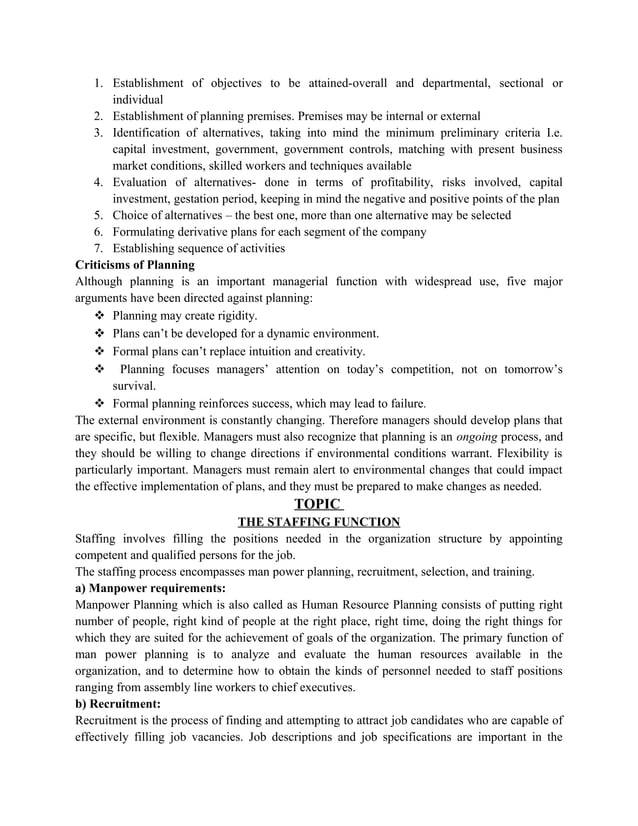 Management functions | DOC