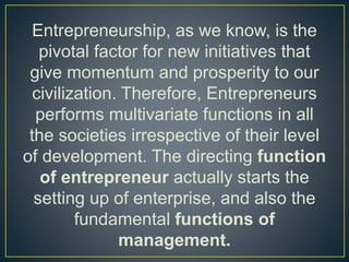 MANAGEMENT FUNCTIONS FOR AN ENTREPRENEUR | PPT
