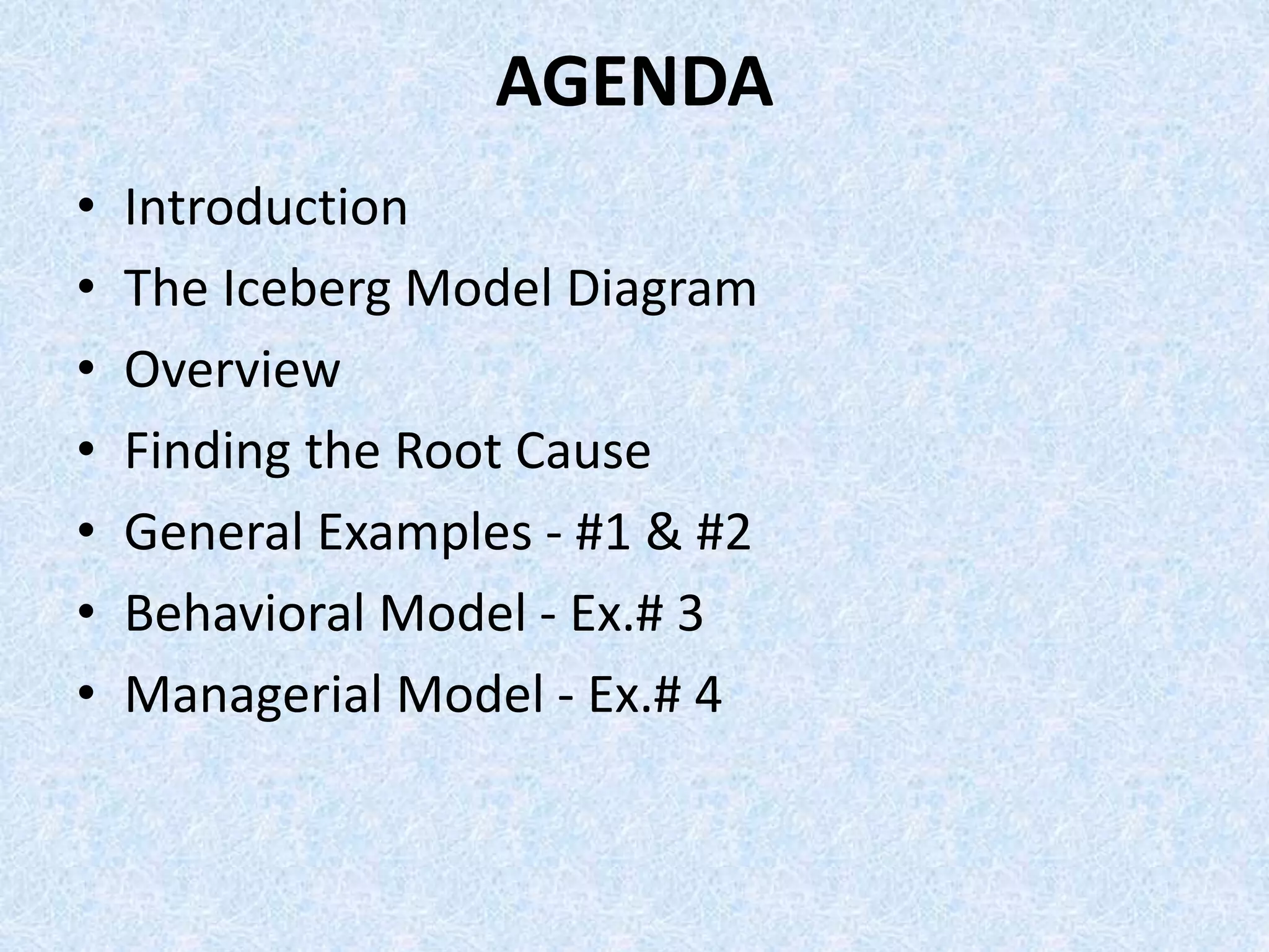 Management Fundamentals: The Iceberg Model | PPTX