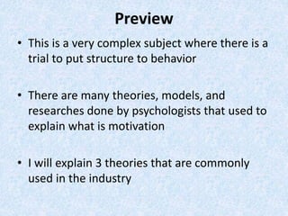 Management fundamentals motivation | PPSX