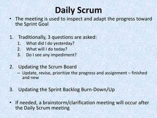 Management fundamentals scrum 101 | PPSX