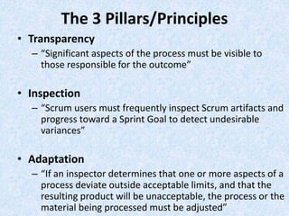 Management fundamentals scrum 101 | PPSX