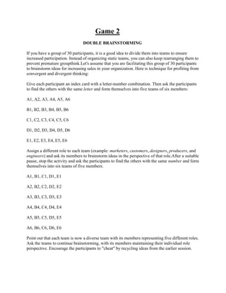 Management games | DOCX